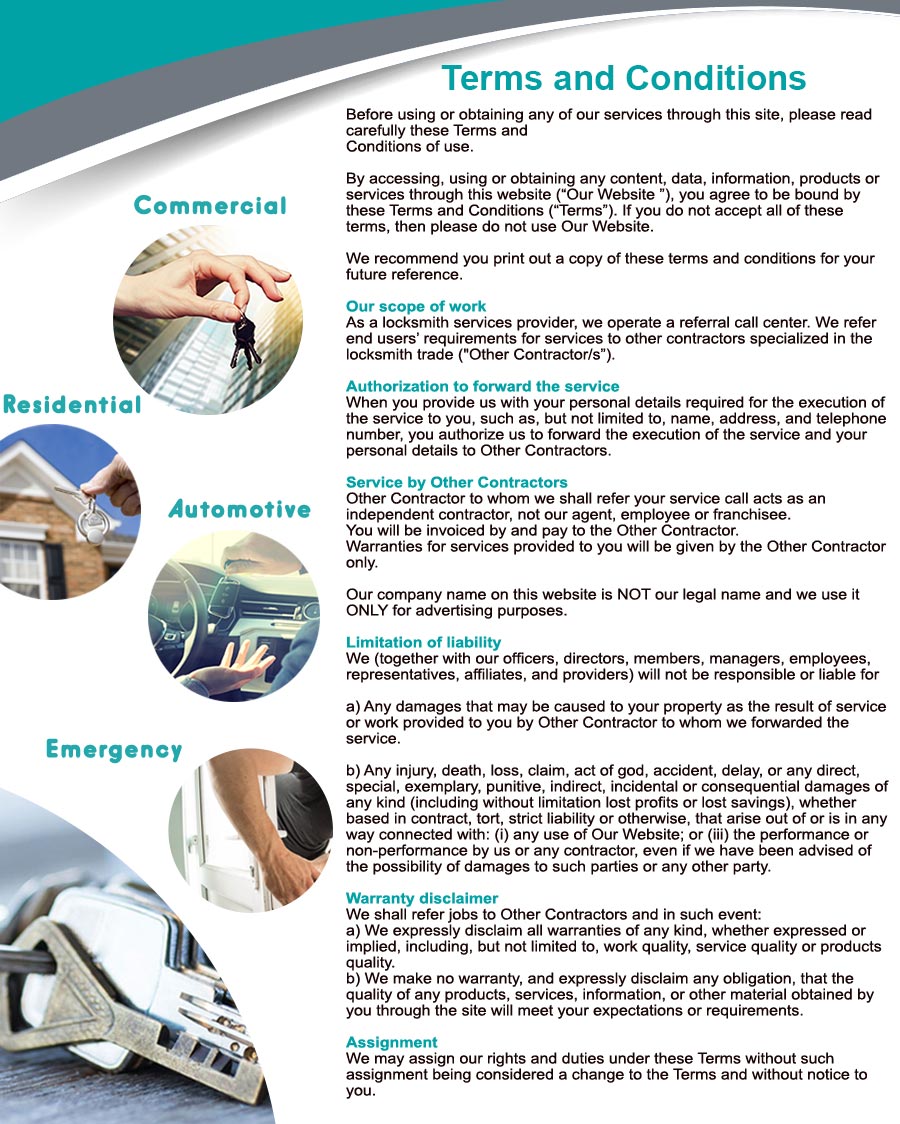 Southport Locksmith Store | Terms and Conditions